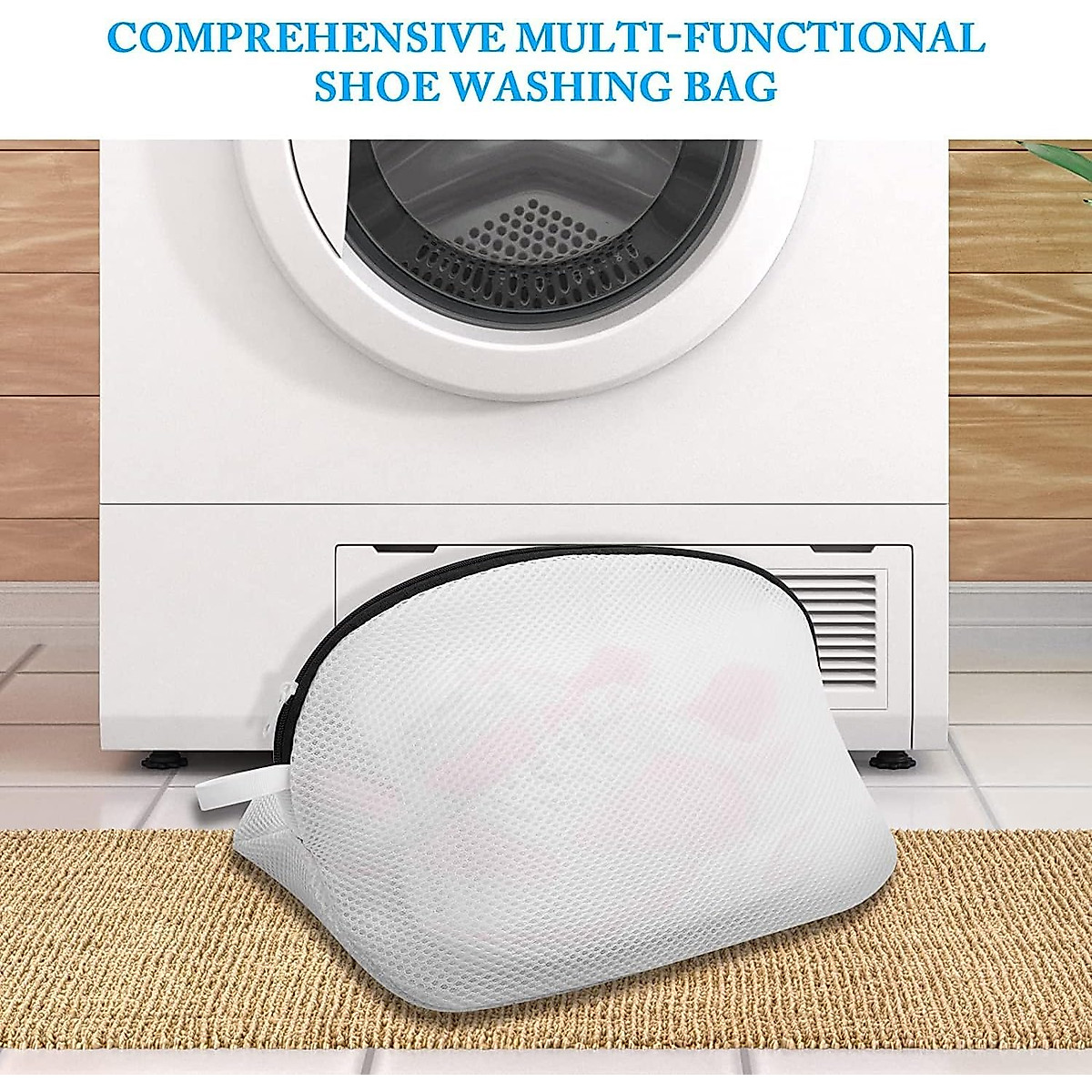 Shoes Wash Bags, 2pcs Mesh Laundry Bags with Durable Zips, Premium Laundry Bag For Shoes/Trainers For Washing Machine, Storage Bag for Travel