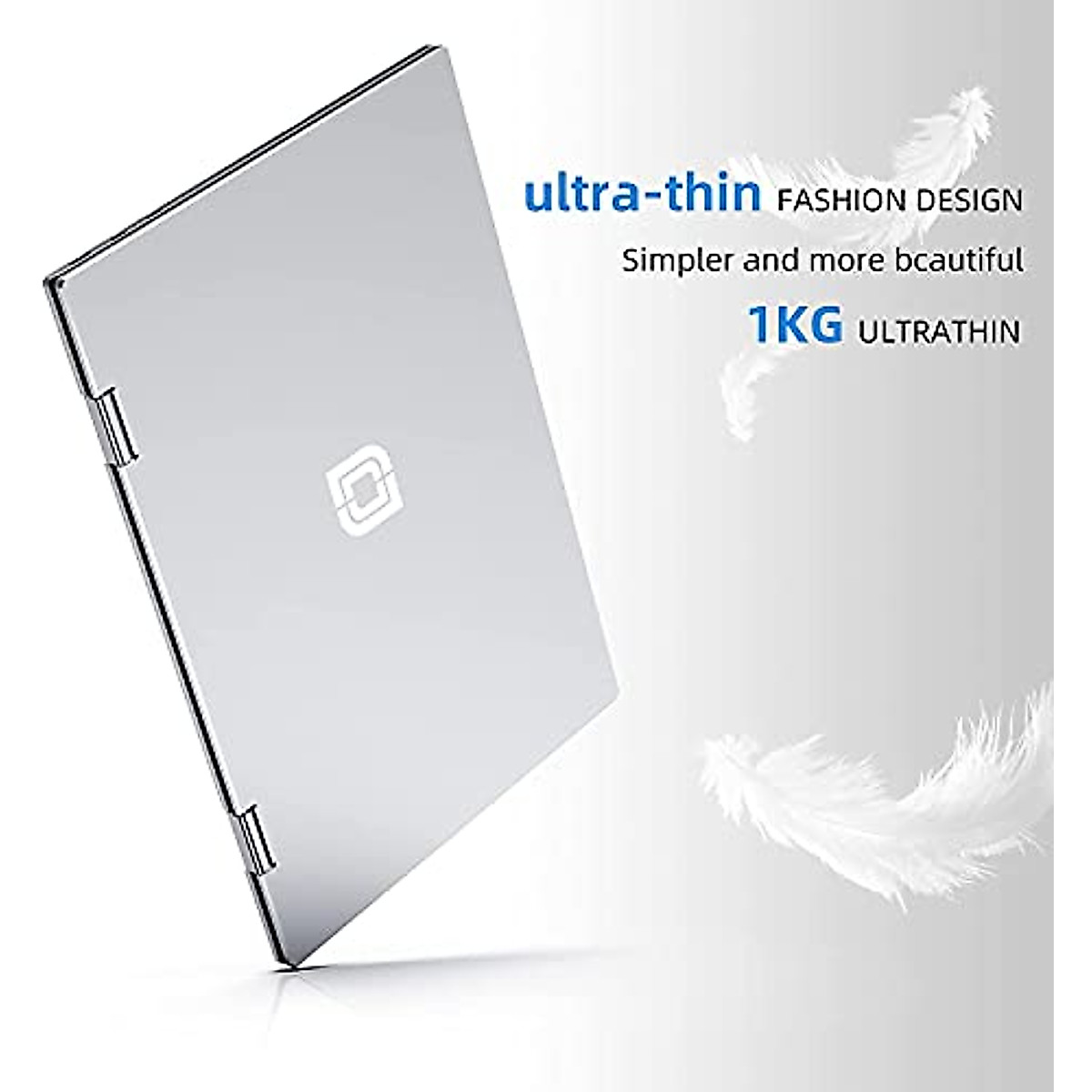 jumper EzBook X1 11.6 Inch 1080P FHD Touchscreen Laptop,Intel Celeron Quad core Processor,Flip Computer PC 6GB RAM,128GB eMMC,Windows 11 Home,Supports TF Card and 1TB M.2 SSD Extension - Silver