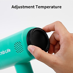 PYD Life Heat Blower Gun with Foldable Handle Mint Green for Sublimation Blanks Shrink Wrap Film 110 V 1300 W Hot Air Gun for Shrink Wrap Dual Gears Adjustable