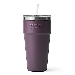 YETI Rambler 26 oz Straw Cup, Vacuum Insulated, Stainless Steel with Straw Lid, Nordic Purple
