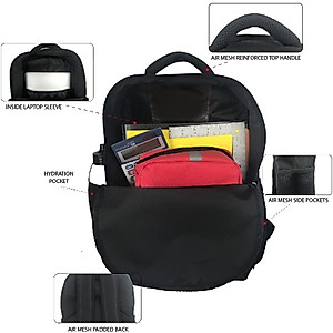 Marvel Comics Spiderman Backpack - Into The Spider-Verse Black Knapsack 16 inch Mesh Padded Bag (Miles Spider)