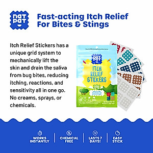 NATPAT BUZZPATCH Magic Patch Itch Relief Patches - 30 Patches - Natural Patch - The Original Natural Itch Patch for Itch Relief - Insect Bite Patch for Mosquitos, Ticks, Midges, Sandflies