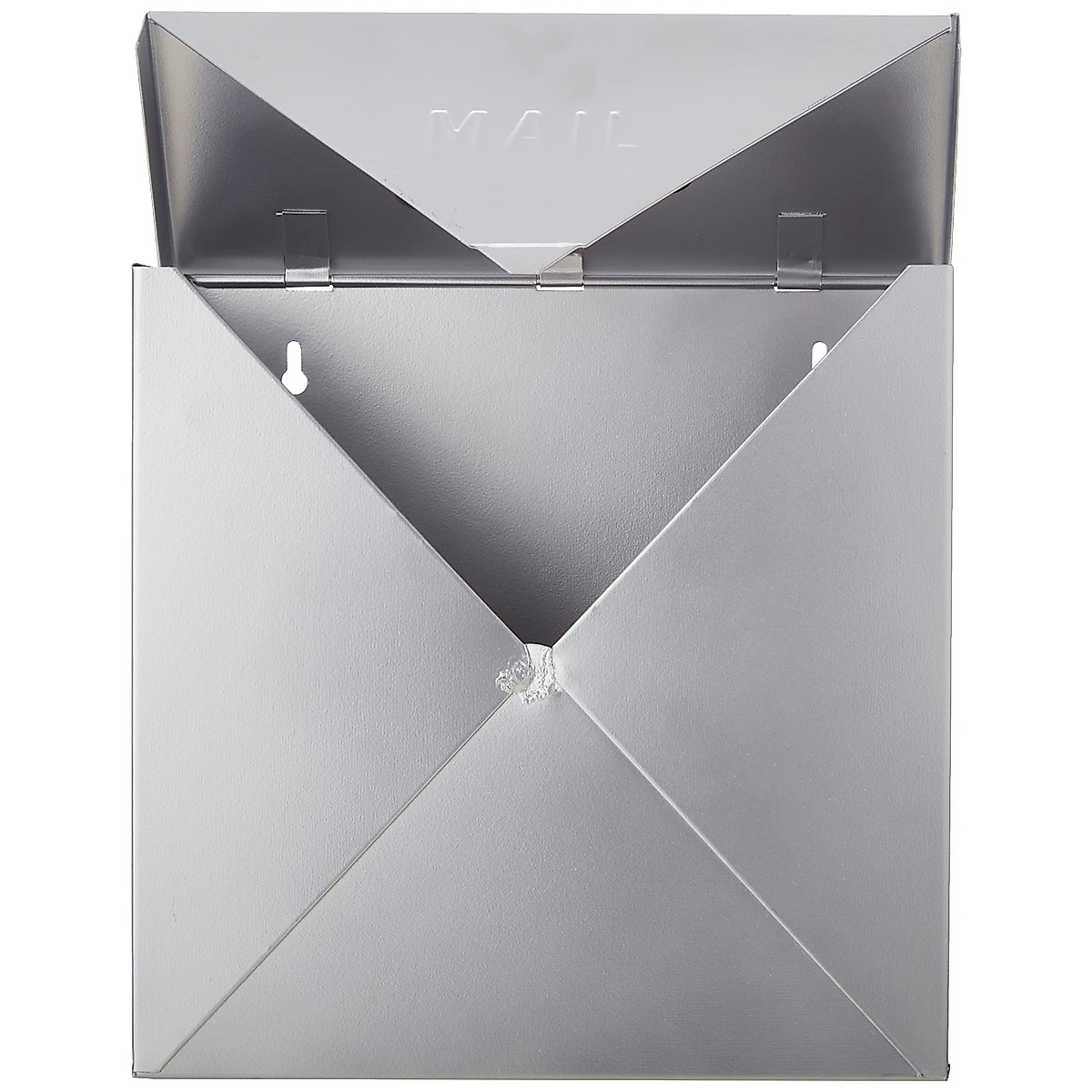 NACH Mailboxes for Outside Wall Mount, 10 x 10 x 4 inch Silver Mail Boxes for House Outside, Waterproof Mailboxes for Outside - Chicago Style Mail Box