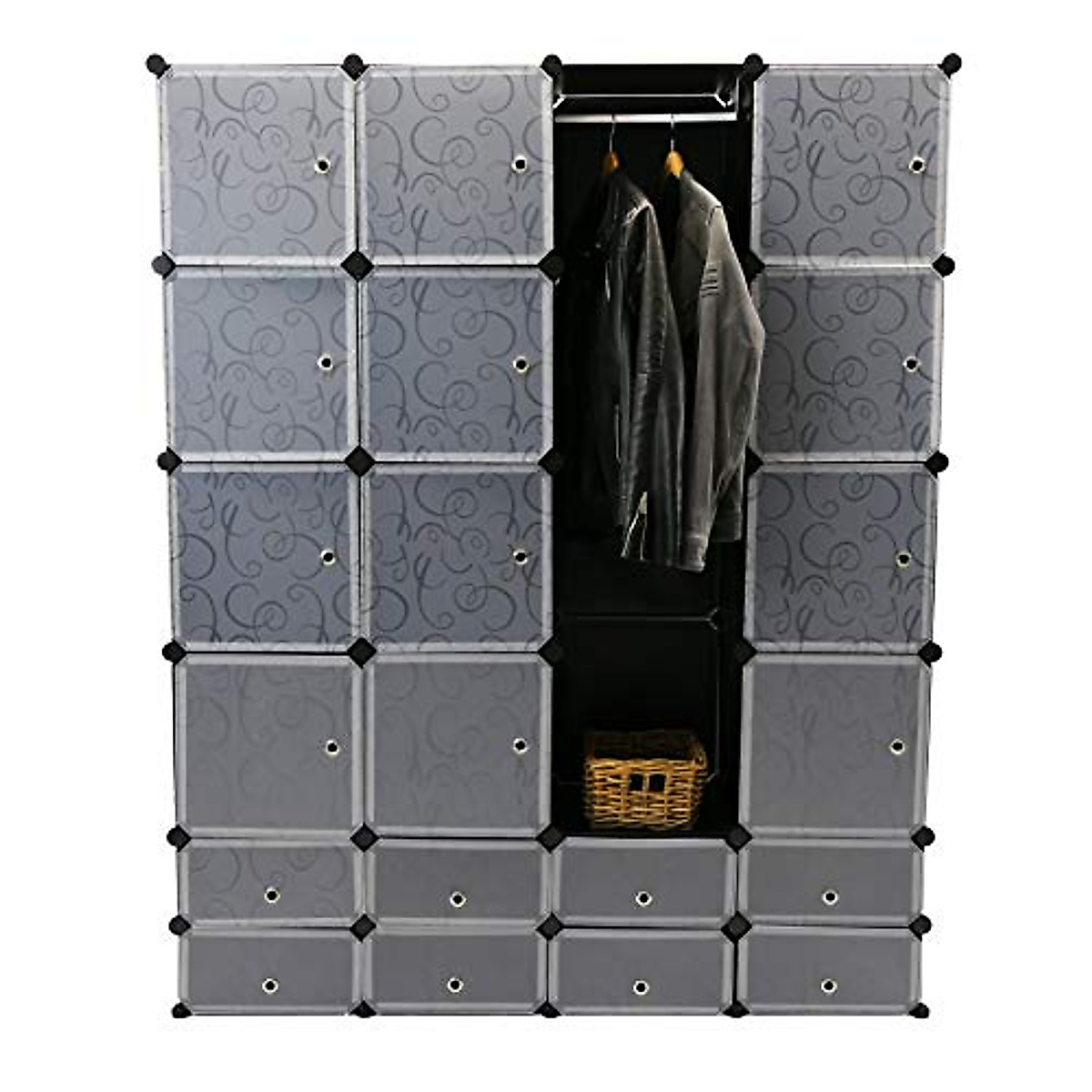 PrimeMatik DY096-VCES White 35 cm Hanging Rod for Cube Modular Organizer Closet 2 Pack (DY096)