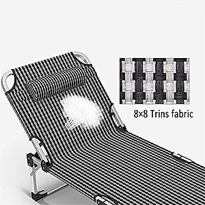 XZGDEN Lightweight Camping Chairs Garden Loungers Folding Chair Deck Chair Chaise Lounges, Terrace Recliner Beach Chair Folding Lounge Camping Pool Support 440 Pounds (Color : D)