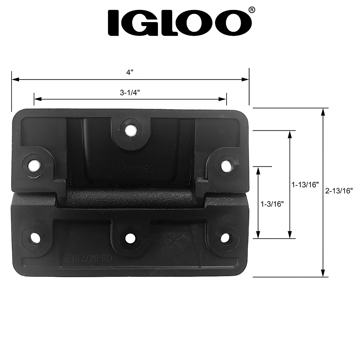 Igloo Cooler Oversized Mechanical Hinge for 150-165 QT Coolers, Black (1 Hinge)