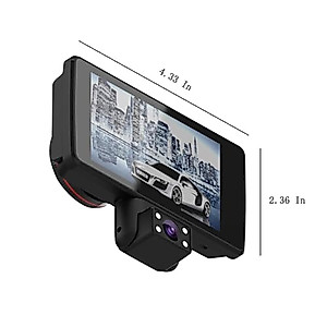 Dual HD Cameras for Car - Capture Front and Interior Views, High Definition Dual-Camera Dash Cam - Record Inside and Outside Your Car, Car Dash Cam with Dual Cameras, HD Recording, Front and Interior