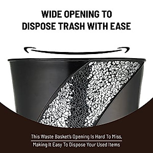 Popular Bath Sinatra Modern Bath Waste Basket Modern Classic Contemporary Decorative Beautiful Designs Bathroom Decor for Home Luxury Bath, Orb