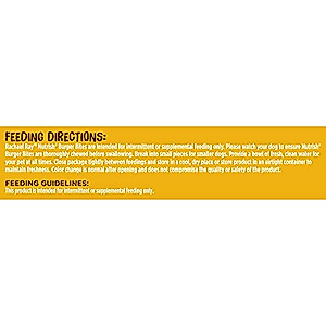 Rachael Ray Nutrish Burger Bites Real Meat Dog Treats, Beef Burger with Bison Recipe, 3 Ounces (Pack of 8), Grain Free