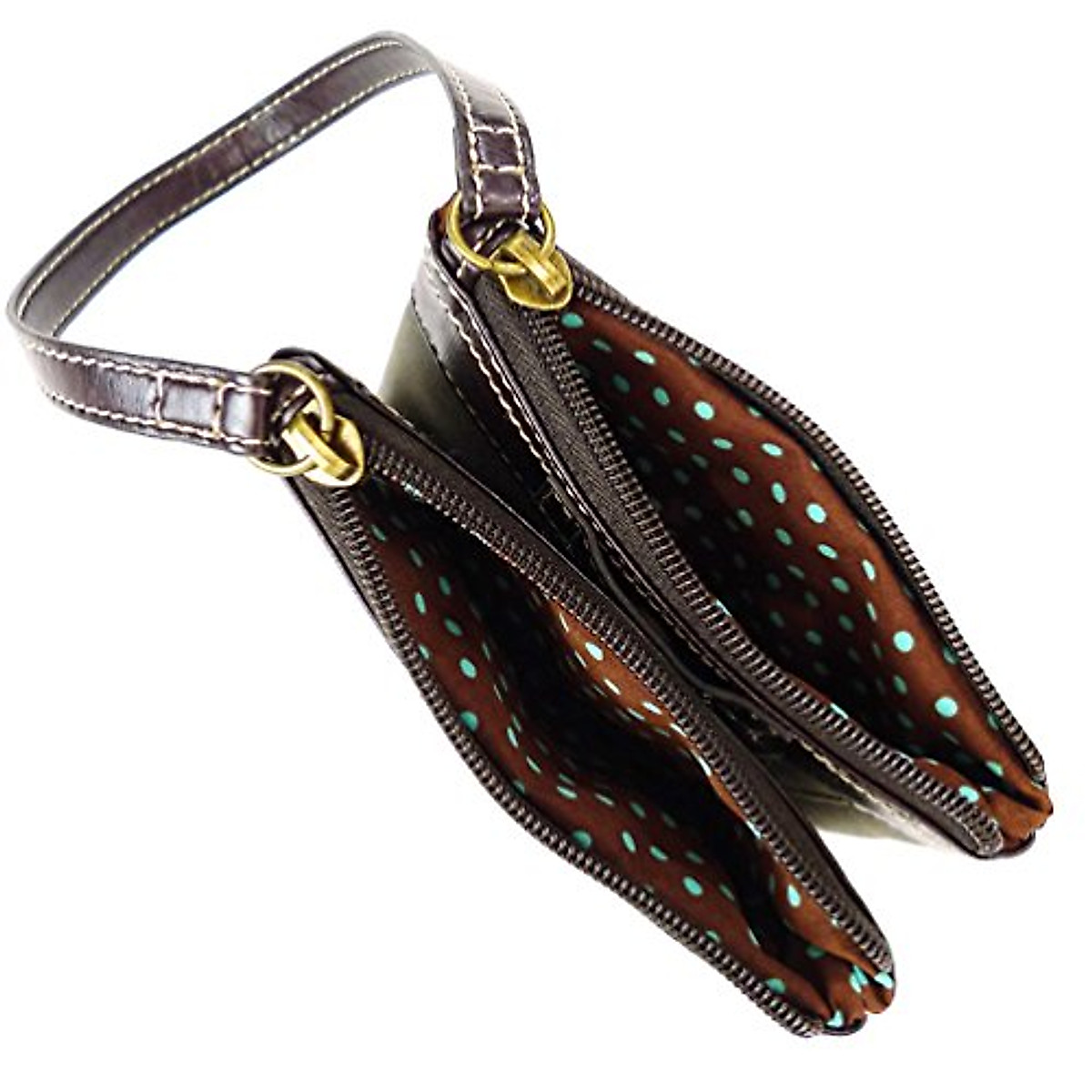 Chala GEMINI Crossbody Faux Leather Gift Messenger Bag with Double Zip Wallet (Light Grey Handbag Only + Wallet Set)