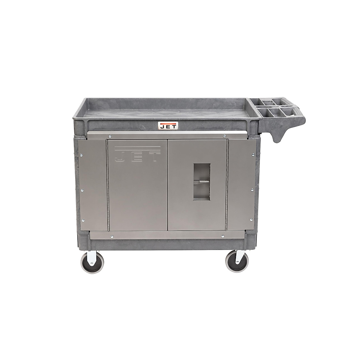 JET PUC-3725 Resin Utility Cart with JT1-126 LOAD-N-LOCK Security System