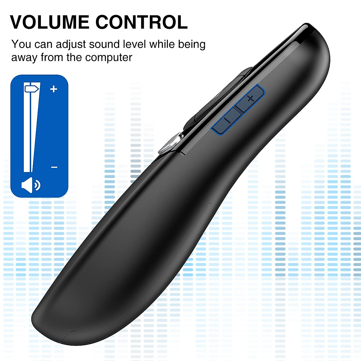 DINOSTRIKE 2 in 1 Type C and USB Presentation Clicker for Powerpoint Presentations,RF 2.4GHz Wireless Presenter Remote Slide Advancer with Volume Control for Mac Laptop Computer Office Classroom