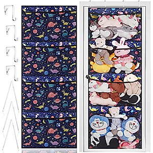 ywduoying Stuffed Animal Toy Storage Organizer Bin Hanging Organizer Hammock Over The Door Big Bean Bag Storage Mesh Net Giant Pockets For Boy Room Bathroom Closet for mother
