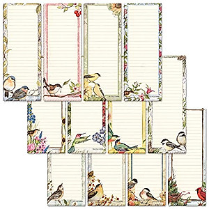 Current Seasonal Birds Magnetic Notepad Set – Set of 12 Mini Memo Pads, 12 Designs, 30-Sheet Pads, 2½ x 6½ Inches, Shopping List, To-Do Notes, Printed in The USA