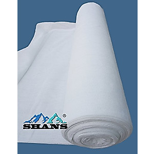 SHANS 30% UV Resistant Fabric Shade Cloth Pure White with Plastic Grommets Clips Free (20 ft x 110 ft)