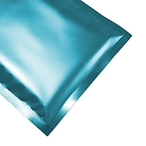 100 Double-Sided Matte Blue Zip Top Bags w/Tear Notch (12x18cm (4.7x7"), Blue)