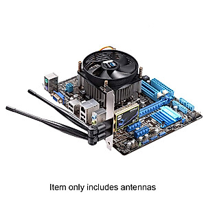 Eightwood 2.4GHz 5GHz 5.8GHz Dual Band WiFi Antenna 5dBi RP-SMA Antenna (2-Pack) for PC Desktop, WiFi Router, PCIe Network Card, USB Adapter, Wireless Range Extender, IP Camera