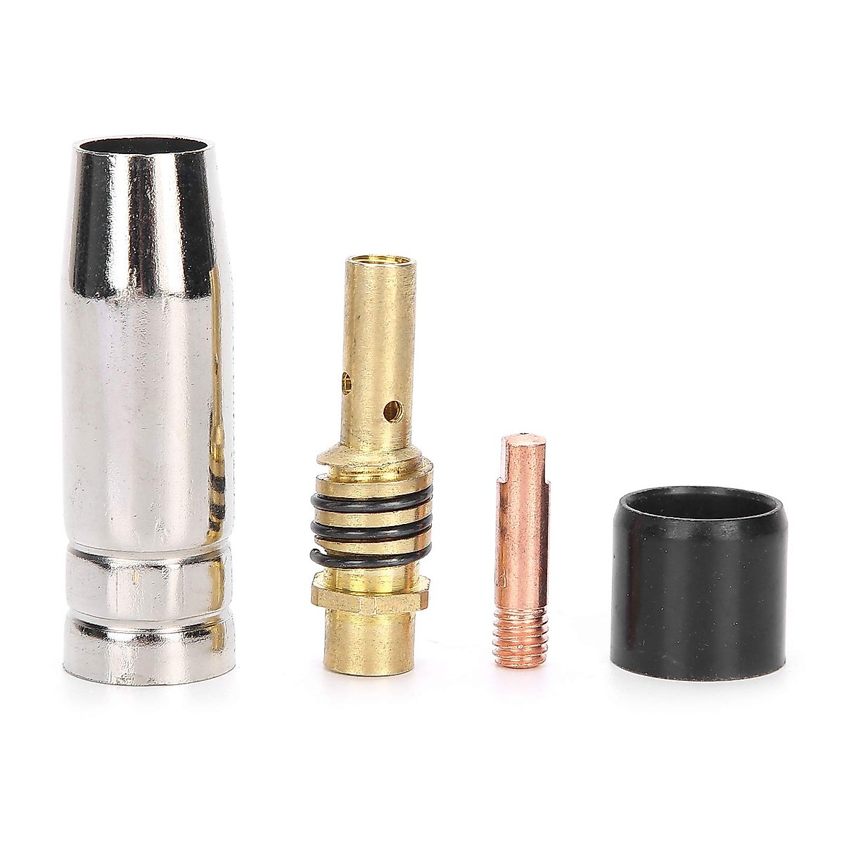 MIG Torch Gun Welding Accessory Kit Tip-Nozzle-Diffuser-Adapter Fit for Binzel 15AK MIG Welder MIG Welder Diffuse