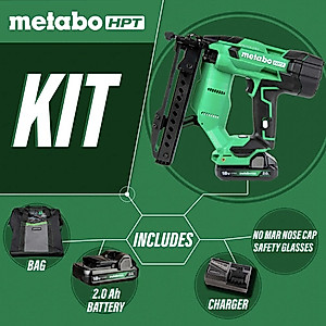 Metabo HPT 18V MultiVolt™ Cordless Stapler Kit | 1/4-Inch 18-Ga Narrow Crown | Accepts 1/2-Inch up to 1-1/2-Inch 18-Ga 1/4-Inch Staples | Includes 18V 2.0Ah Battery | Lifetime Tool Warranty | N1804DA