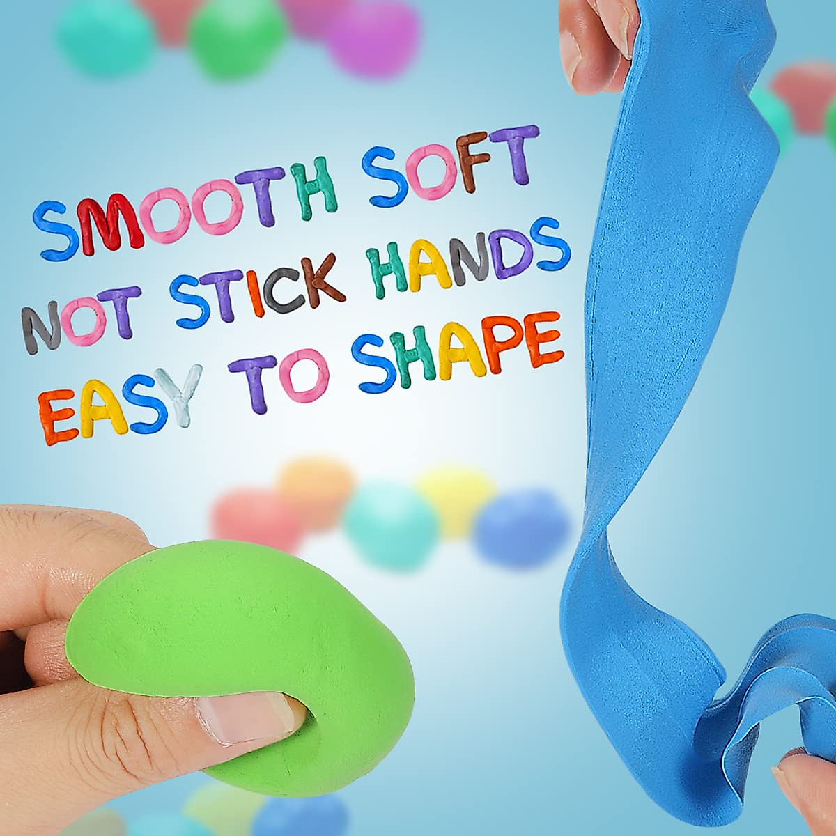 Modeling Clay Kit - 50 Colors Soft & Ultra Light Air Dry Magic Clay with Sculpting Tools, Safe & Non-Toxic, Great Gift for Kids.