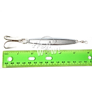5pcs Fish WOW!® 2oz Diamond Jig Chrome jigs with a Treble Hook