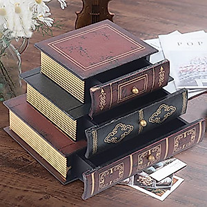 Gdrasuya10 Retro Jewelry Organizer Box Multi-Purpose Jewelry Display Storage Holder Case Desk Organizer for Necklace Earrings Bracelets Rings