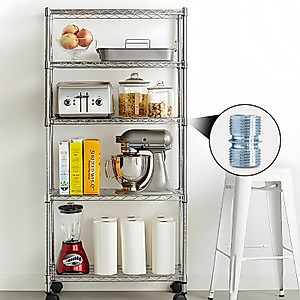 Coufce 8 PCS 1/2 Inch / 12.7mm Diameter Metal Rack Connector, Coarse Thread 0.019"/ 0.5mm Thick Shelving Connectors, Pole Connector, Wire Shelf Pole Connectors for Shelf Unit, Wire Rack Shelving