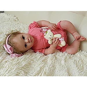 Angelbaby Reborn Realistic Baby Girl Dolls 24inch Pretty Silicone Real Toddler Dolls Life Life Soft Cloth Body Newborn Bebe Reborn Child with Blue Eyes for Girls