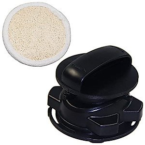 75257 Magnetic Stopper and Natural Loofah Sponge for InSinkErator Garbage Disposal,Turn Your Cover Control Disposer On and Off Parts,Replaces 75052, 74094, 74052, 74275,Black