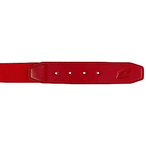 CHAMPRO Baseball Belt with Leather Tab, Scarlet, Adult