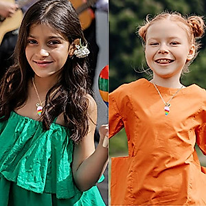 LEBOCADO 2 Pieces Rainbow Necklace, Half Heart BFF Friendship Necklaces Best Friends Forever Necklaces Pendant Gifts for Girls Women Couples