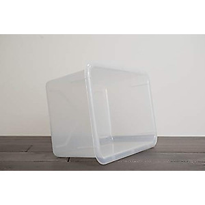 Angeles Clear Bin Storage, Small Plastic Bins, Cubby Trays, Classroom Organization for Daycare/Preschool, Toddler Book Shelf Organizer for Kids Toys - ANG7052O