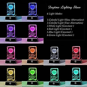 Teacher Appreciation Gifts for Women Men, 3D Crystal Engrave Apple with Base, Best Unique Christmas Retirement Thank You End of The Year Gifts for Teacher from Students