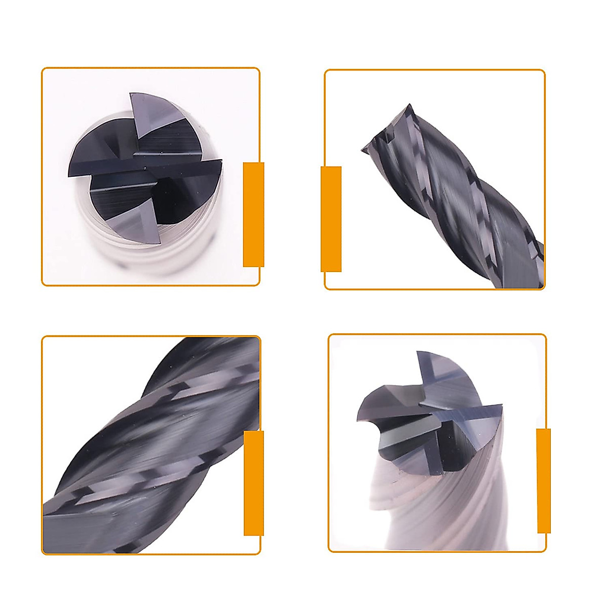 BONYTOOL Carbide Square End Mill Cutter for 304/316 Stainless Steel/Hardened Steels/Alloy Steel/Ball Milled Cast Iron