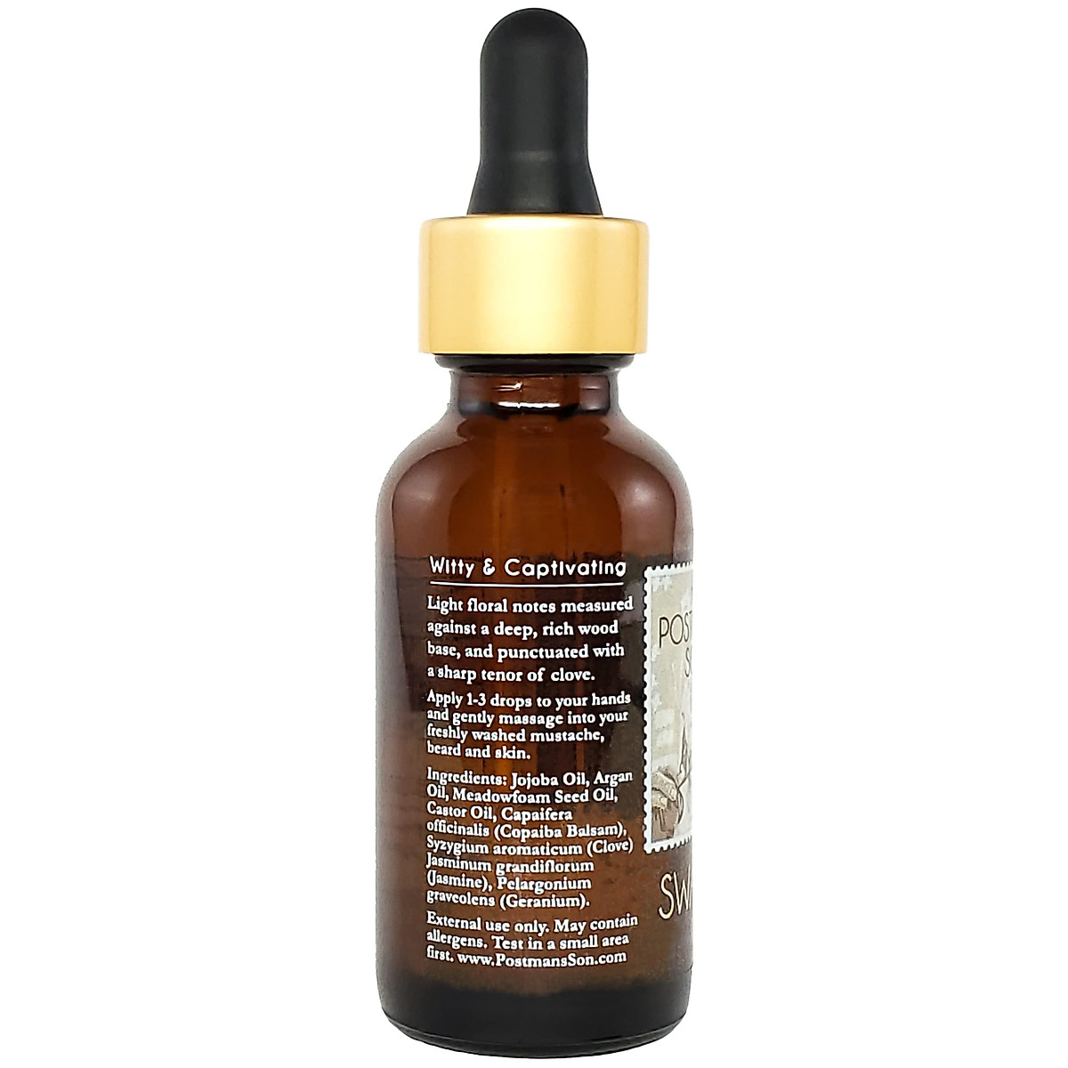 The Postman's Son - SWAN SLINGER - Crafted Beard Oil - 1 fl oz