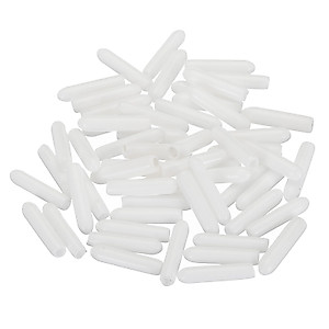 uxcell 50pcs Rubber End Caps 2.5mm ID Vinyl Round Tube Bolt Cap Cover Screw Thread Protectors White, 0.1 inch