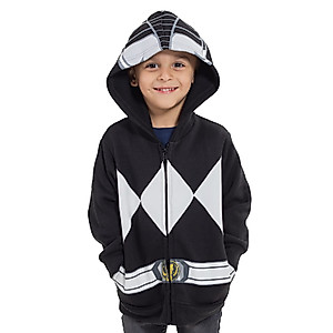 Power Rangers Black Ranger Toddler Boys Fleece Zip Up Hoodie 5T