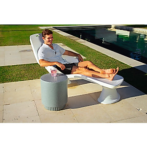 Tenjam Shayz in Pool Lounge Chairs for Sun Shelf Set of Two, Pool Chairs and Lounges for in Pool with Custom Designed Risers That Support up to 17" of Water Depth (Custom Colors)