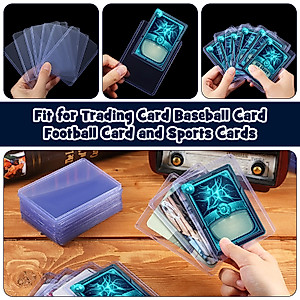 Hard Trading Cards Sleeves Plastic Card Hard Case Cover 3x4 Collector Playing Card Sleeves Protector for Baseball Football Basketball Sport Cards with Mini Easels Display Stand Holder(15 Pieces)