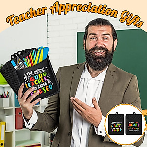 GROBRO7 5Pcs Teacher Appreciation Gift Pot Holders It Takes a Big Heart to Help Shape Little Minds Cotton Pocket Potholder Microwave Oven Mitt Thank You Teachers Gifts for Back to School Graduation