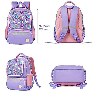 DZHJKIO Unicorn Kitty School Backpack for Girls & Boys, Large 16 Inches Casual Day Pack Cartoon Rucksack? (Unicorn Kitty) 1
