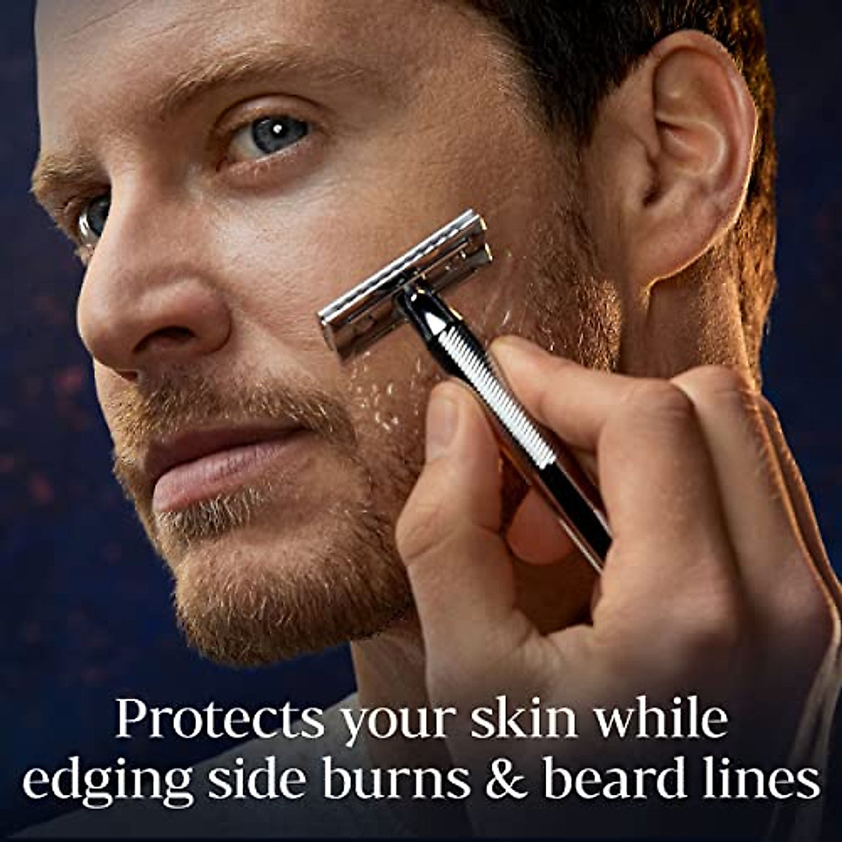 King C. Gillette Safety Razor with Chrome Plated Handle and 5 Platinum Coated Double Edge Safety Razor Blade Refills