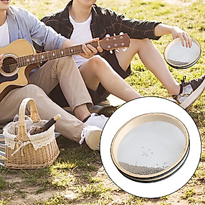 Yibuy Wave Bead Ocean Drum Musical Instrument Percussion Sea Sound Drum Instrument 10 inch Natural Color