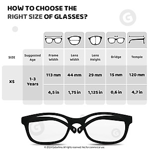 Toddler Flexible Frame Glasses - 1-3 Years Unbreakable Eyeglasses for Kids - Kids Flexible Glasses - Rbg Glasses for Kids Prescription Glasses Flexible - Toddler Eyeglass Frames 44-15-120 Black