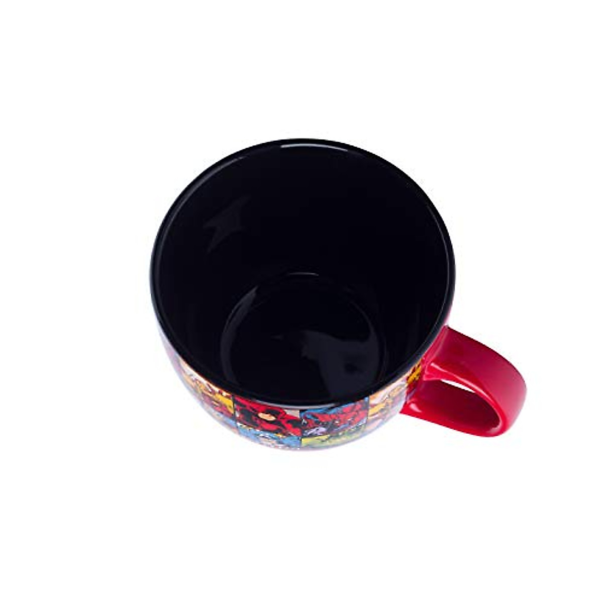 Silver Buffalo Marvel Comics Heroes Avengers Grid Oversized Ceramic Coffee Mug Featuring Spider-Man, Captain America, Thor, Hulk, and Iron Man, 24-Ounces