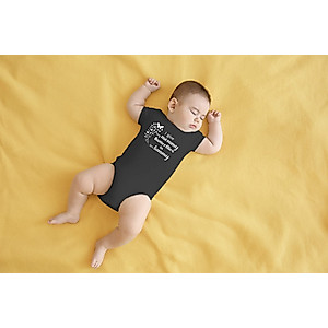 AW Fashions I Give Mommy Butterflies In Her Tummy Baby Bodysuit Funny Cute Infant Romper Unisex Boys Girls (6 Months, Black)
