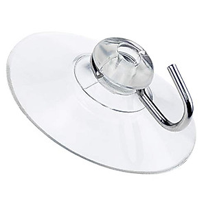 Yesland 80 Pcs Suction Cup Wall Hooks Hangers - Plastic Reusable Clear Sucker Pads and Utility Hooks - Practical Hanging Supplies for Wall Door Glass Window in Kitchen, Bathroom (45 mm)