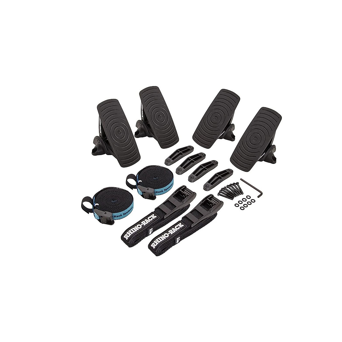 Rhino Rack Nautic 570 Side Loading SUP or Kayak Carrier with Tie-Downs & Universal Roof Rack Mounting System; Large Padded Cradles for Gentle Watercraft Transportation, Black (570)