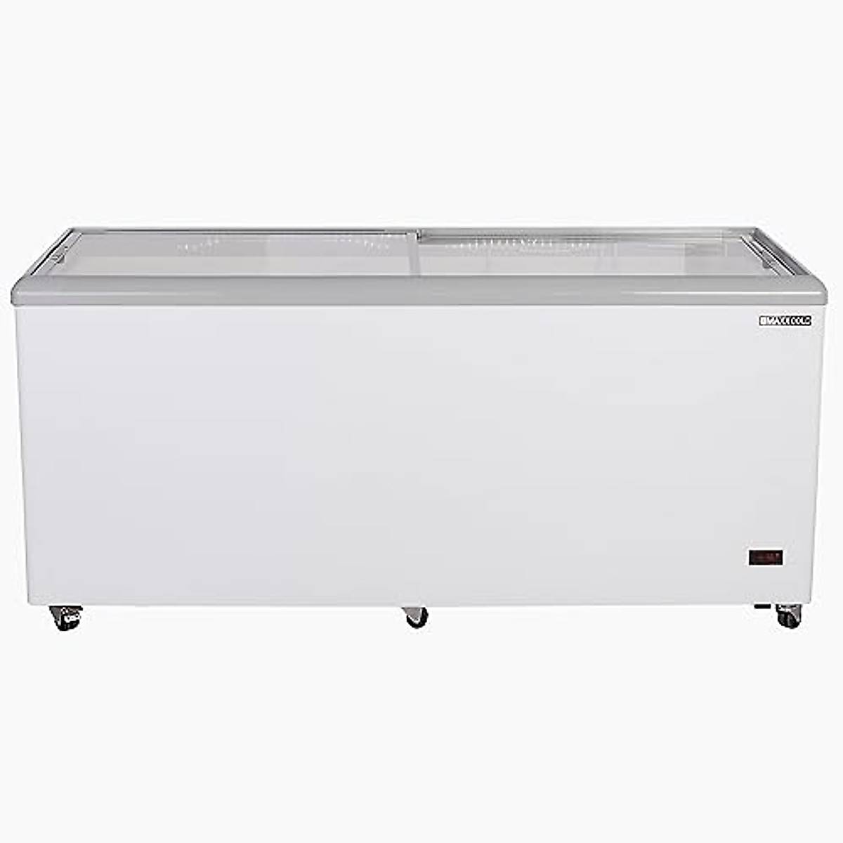 Maxx Cold MXDC-12 Commercial Ice Cream Dipping Cabinet Freezer with Curved Glass, Holds up to Twenty Two (22) Flavor Tubs, 70-Inch, White
