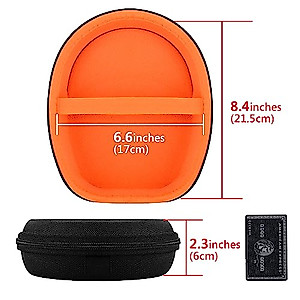 Geekria Shield Headphones Case Compatible with Jabra Evolve 65, 65UC, 40, 40 UC, 20 UC Case, Replacement Hard Shell Travel Carrying Bag (Black)